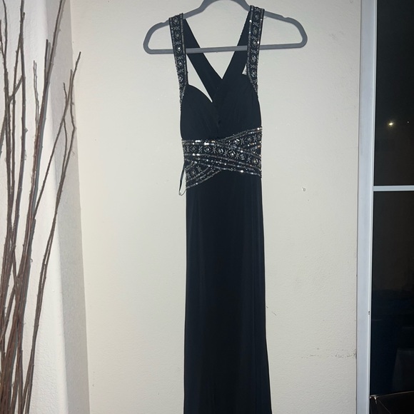 Hailey Logan | Dresses | Hailey Logan By Adrianna Papell Black Beaded Gown | Poshmark